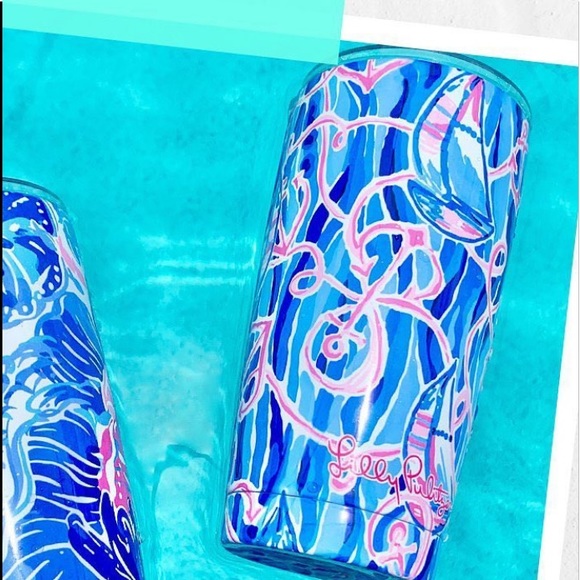Lilly Pulitzer | Dining | New Lilly Pulitzer Travel Tumbler Reel Nauti ...